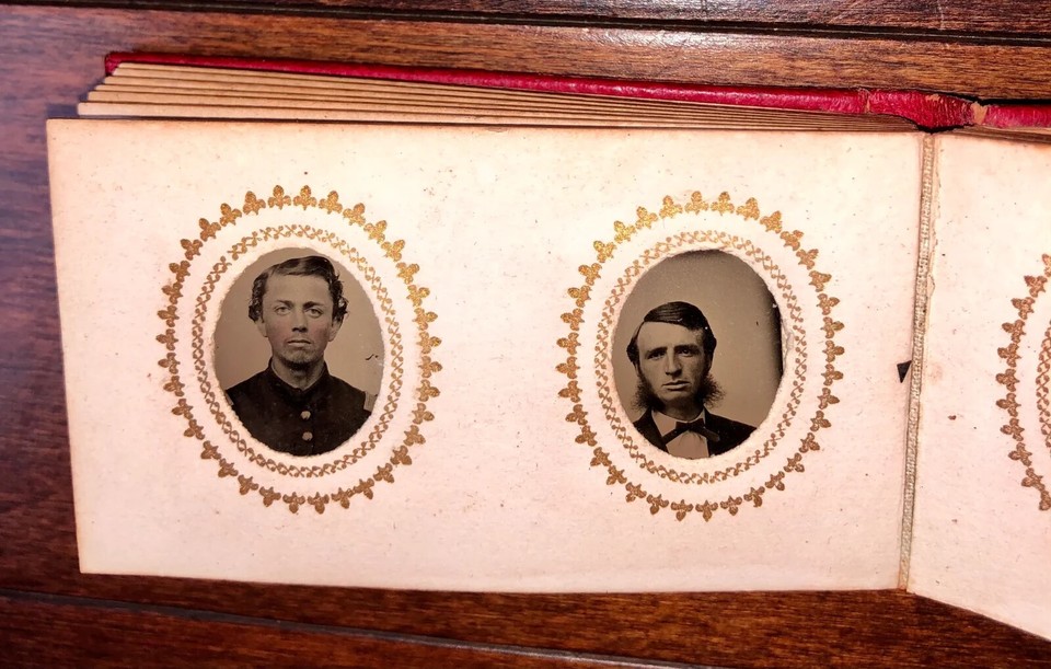 Miniature Photo Album 38 Gem Tintypes Albumen Queen Victoria Civil War ...