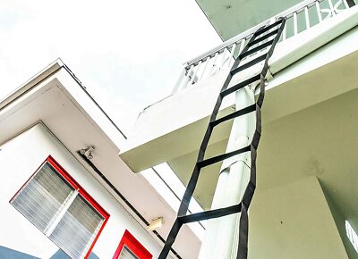 Emergency Escape Ladder with Carabiners | Made in USA Nylon Rescue ...