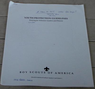 Youth Protection Guidelines, 1993 Printing, Boy Scouts of America ...
