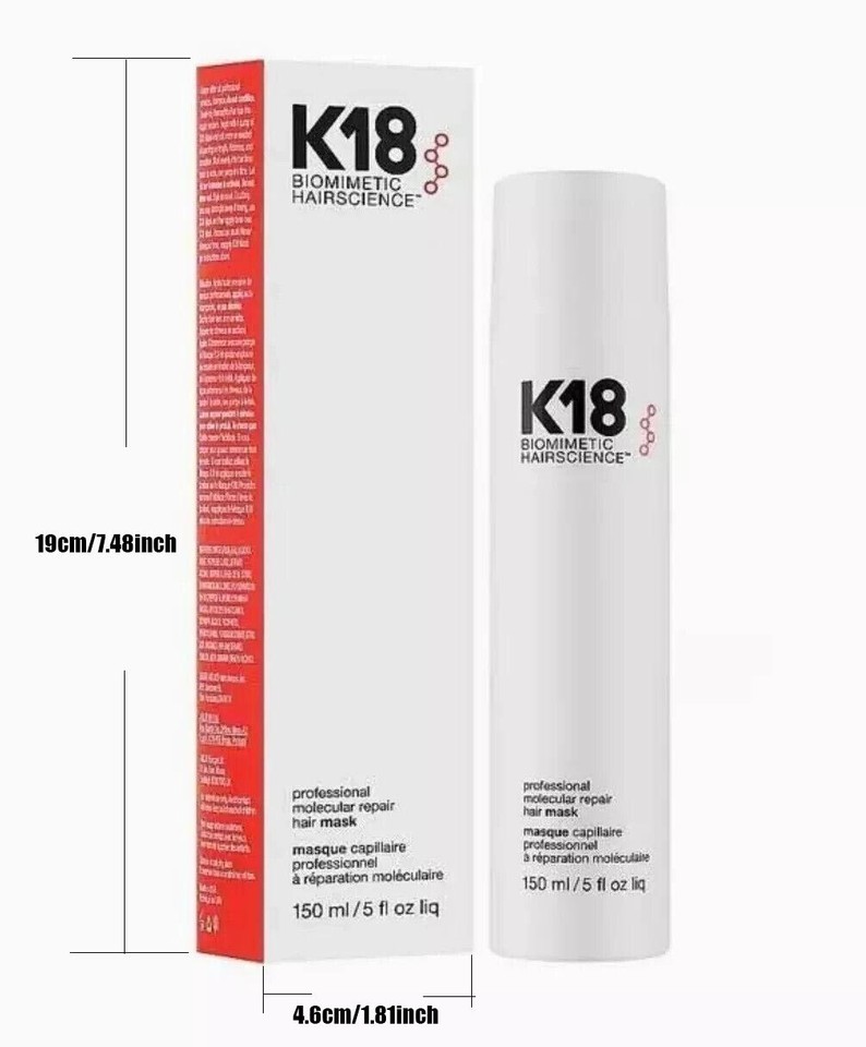 K18 Biomimetic Hairscience Leave-in Molecular Repair Hair Mask- 150ml ...