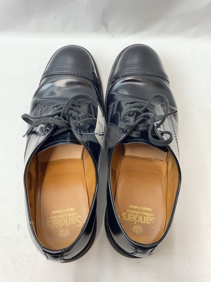Sanders Military Derby Shoe Dress Shoes Uk7 Blk Leather 1128B LVY49 ...