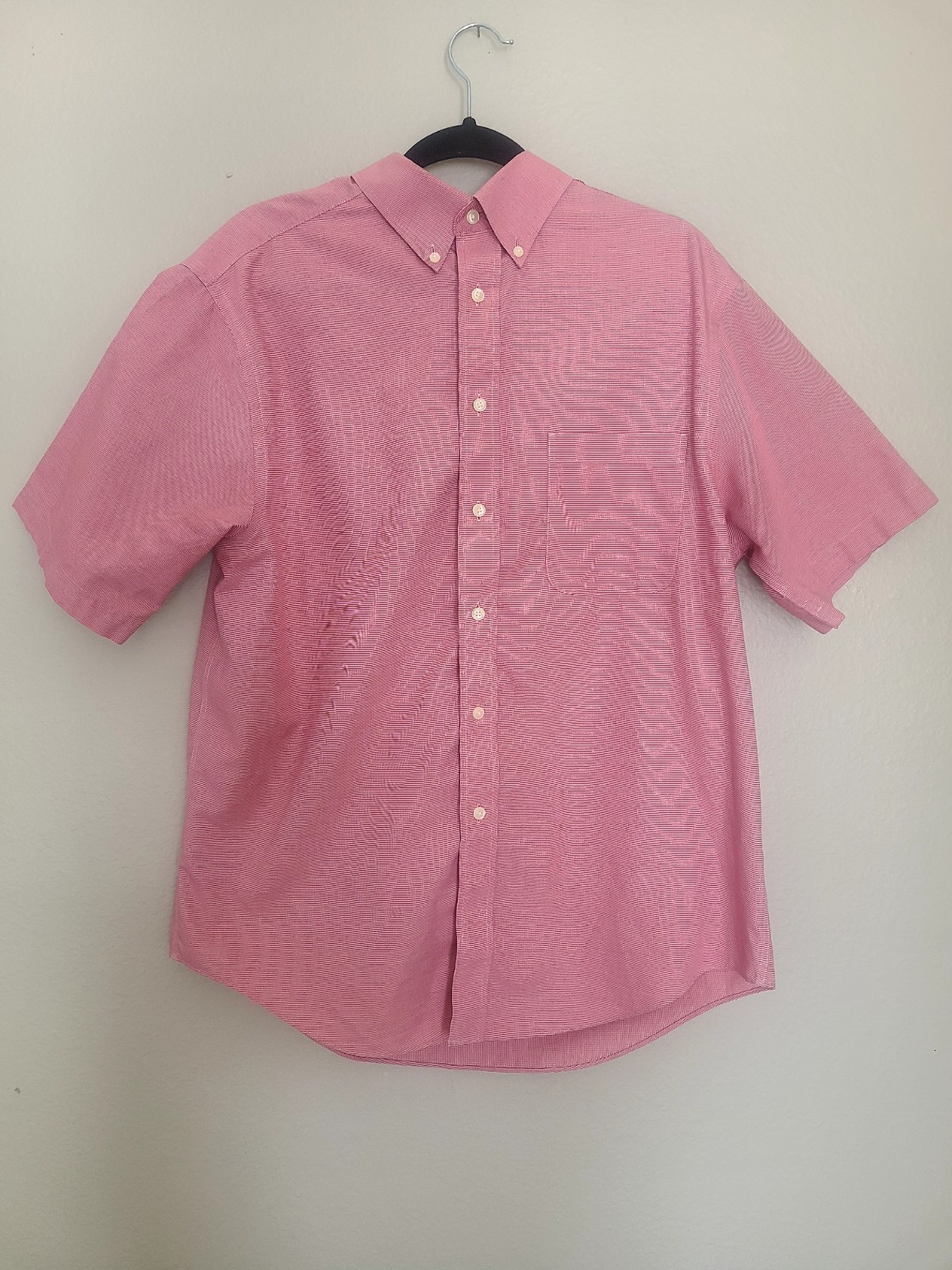 Roundtree & Yorke Gold Label 100% Cotton Pink Micro Check Pattern Sz L ...