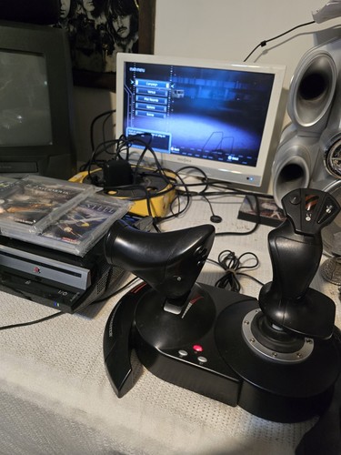 Sony PlayStation 3 Fat Console, Flight Simulator Controller And Games ...