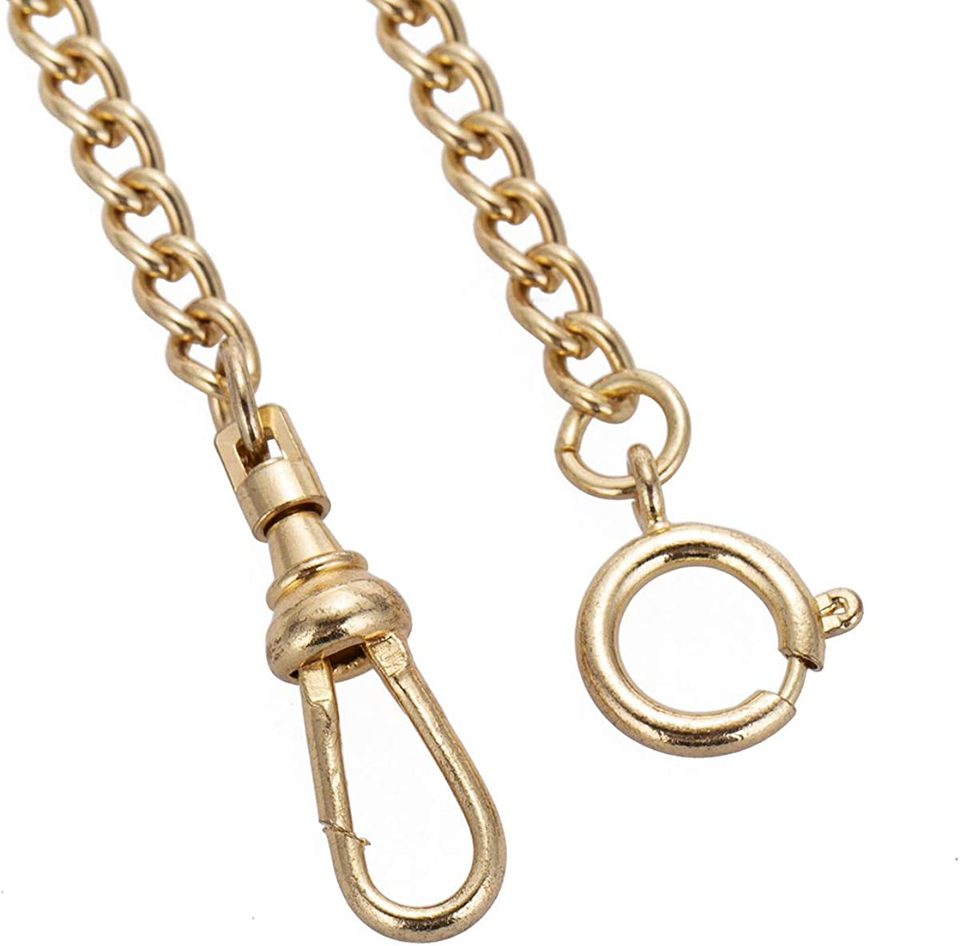 Pocket Watch Chain Double Albert T-Bar - Antique 29 Inch Chains Vest ...