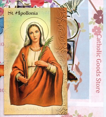 Saint St. Apollonia - Biography, prayer, Feast Day, etc... Folder Card ...