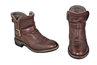 FLY London brown leather pull on ankle boots UK size 4. EU 37 | eBay UK