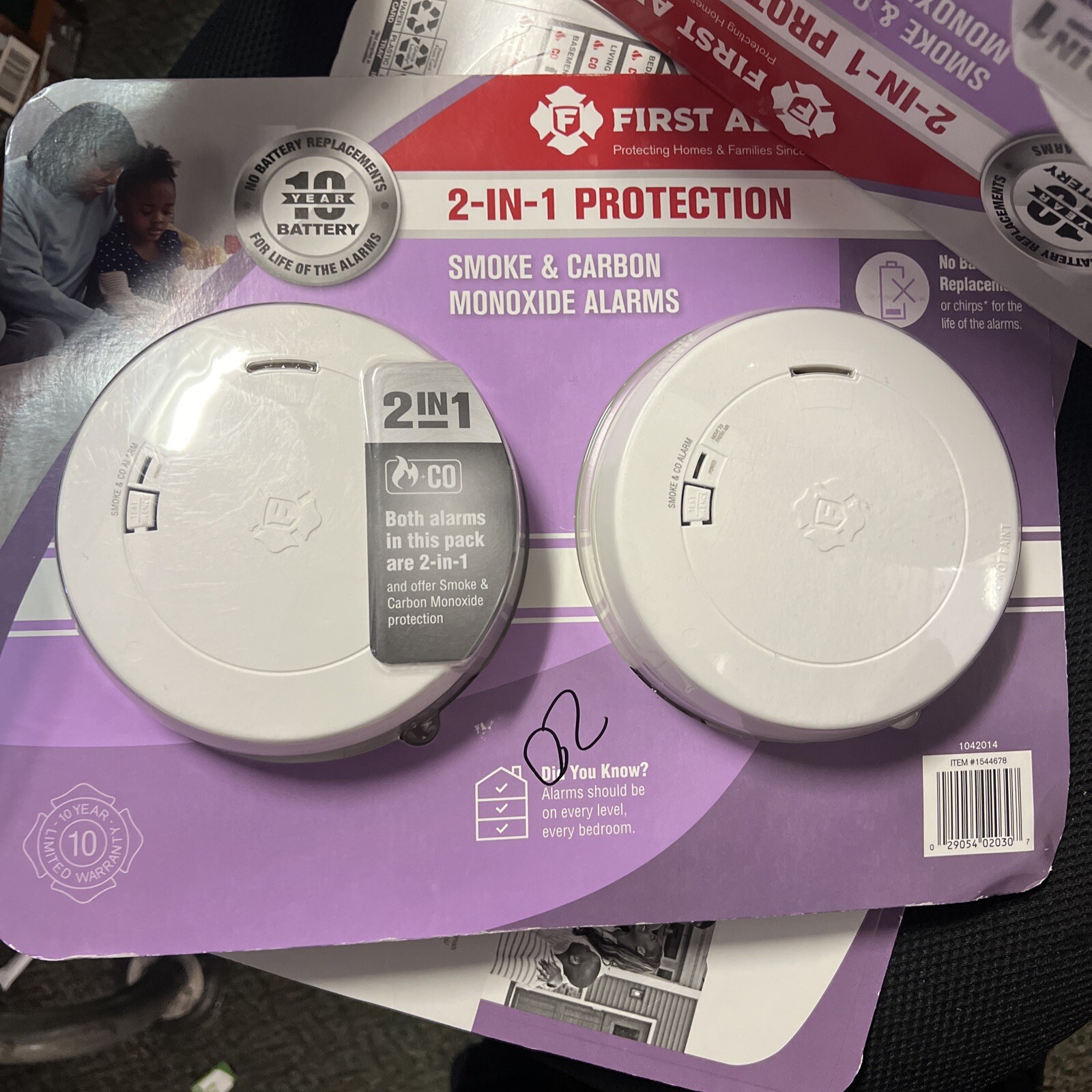 First Alert 2 In 1 Protection Smoke Carbon Monoxide Alarm 2 Pack ...