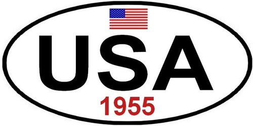sticker USA+ 1955 véhicule collection FORD CHEVROLET PLYMOUTH BUICK ...