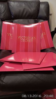Victoria's Secret Paper Boxes NEW HUGE Lot->3pc PINK Stripes Awesome 4 ...