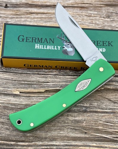 GERMAN CREEK *b SMOOTH GREEN SYNTHETIC SOD BUSTER JR KNIFE KNIVES | eBay