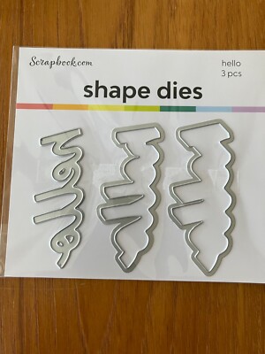 Scrapbook.com Hello Die 3 pcs., #sbc-shapes-193 | eBay