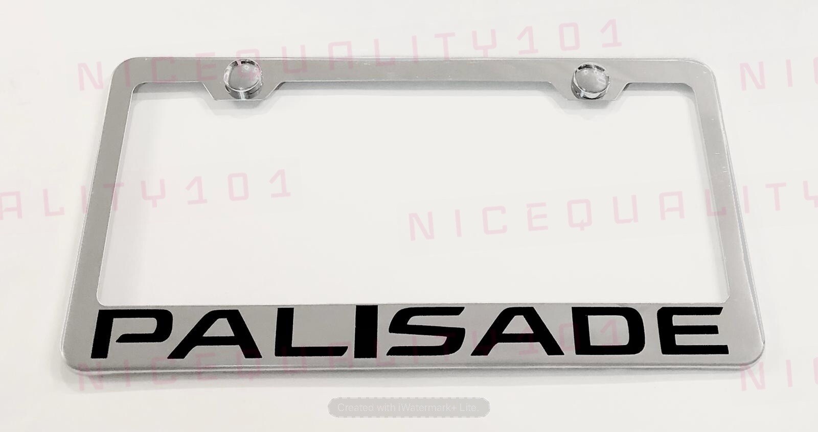 Hyundai Palisade Stainless Steel Chrome Finished License Plate Frame Holder