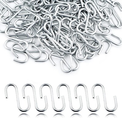 95 pcs Stainless Steel 1 Inch S Hooks Connectors S-shaped Hook, Net ...
