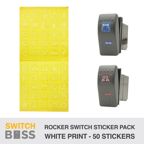 Rocker Switch Sticker Pack for 12v 24v Switches Panel Label 4wd 4x4 ...