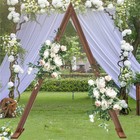 Unique Triangle Wood Wedding Ceremony Archway Backdrop Stand Garden ...