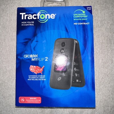 TracFone Alcatel MyFlip 2 4G LTE Prepaid Flip Phone - Black ...