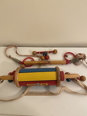 1940s Childhood Interest Inc Wood Cradle Toy Cradle Spin + Cradle Gym ...