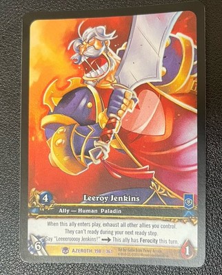 Leeroy Jenkins Foil Heroes Of Azeroth Epic World Of Warcraft WoW TCG | eBay