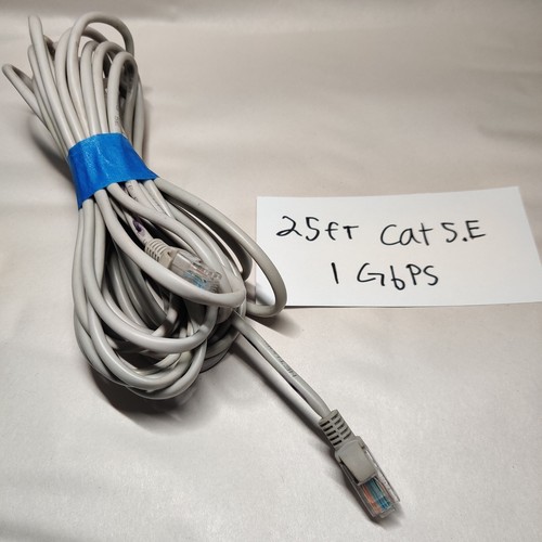 25ft CAT5e Ethernet Cable LAN Network Internet Modem Router Cord | eBay