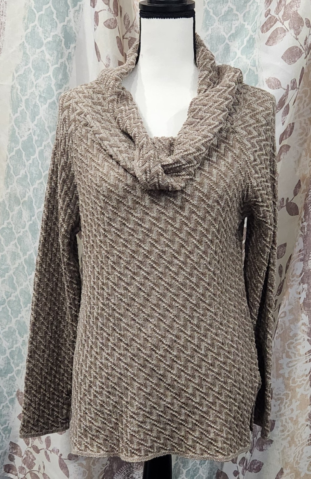 Womens Eight Eight Eight Tan Cotton Pullover Sweater … - Gem