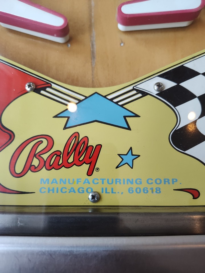 Vintage Indianapolis 500 Bally pinball machine graphics works original ...