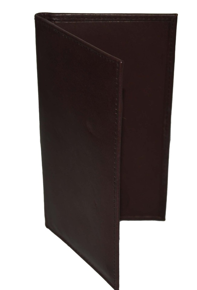 Leatherboss Genuine Leather Hand Crafted Checkbook Cover Top tear n ...
