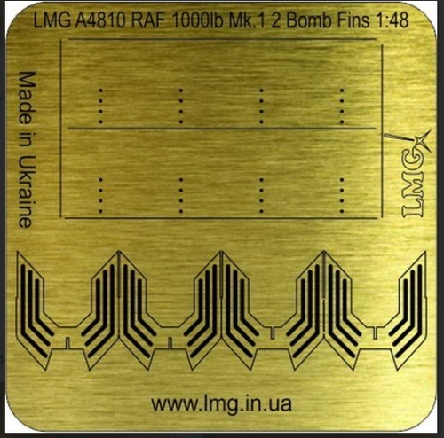 LMG BA-48006 1:48 RAF 1000lb Mk.1 4 Bomb Fins thickness 0,2mm | eBay