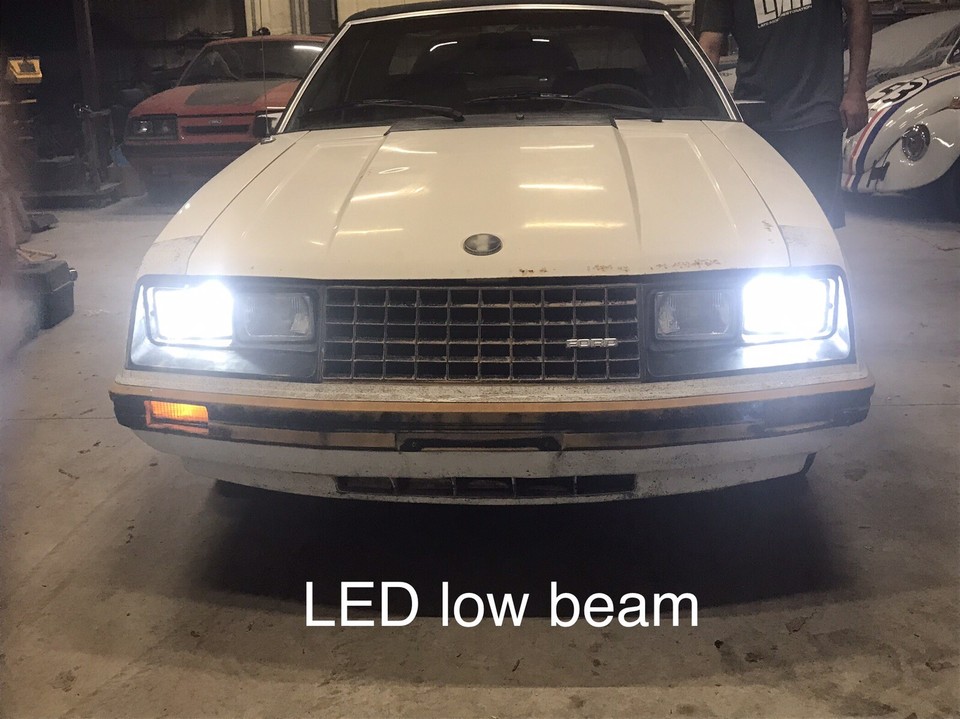 1979-1986 Fox Ford Mustang LED Headlight Kit | H4 | DOT-Certified ...