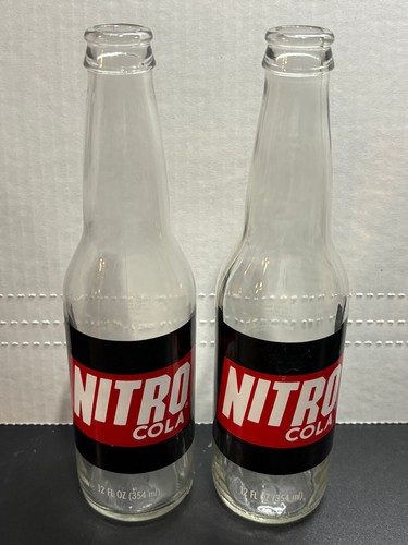 Vintage Nitro Cola 12 oz Glass Bottle Lot of 2 Bottles | eBay