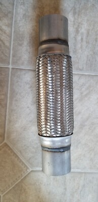 2.25 x 8 x 12 in Heavy Duty Stainless Steel Dbl Braid Exhaust Flex Pipe ...