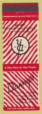 Matchbook Cover - Danny's Hide A Way Flushing NY | eBay