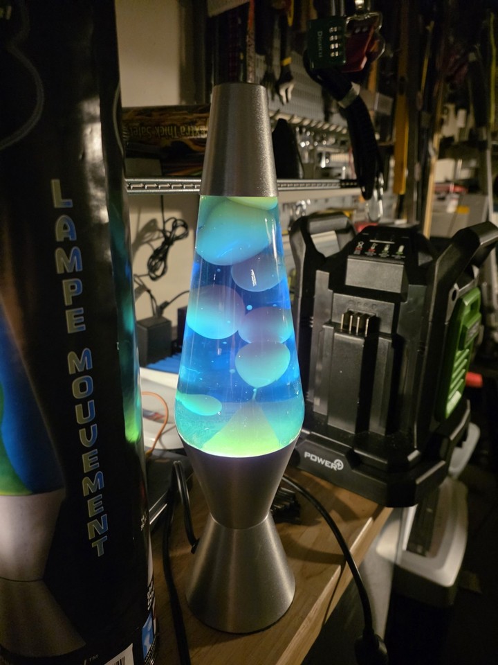 Lava Brand 14.3 inch Lava Lamp Yellow & Blue original Cylinder ...