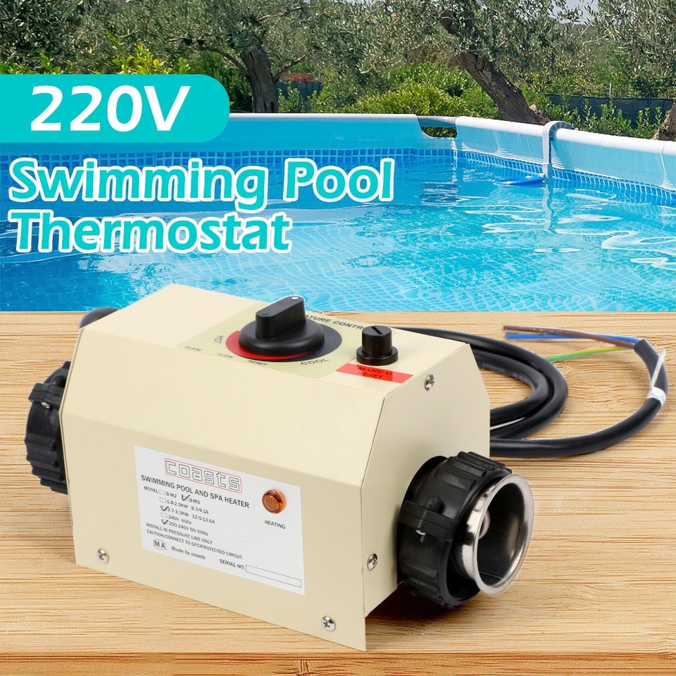 3KW 220V Water Swimming Pool SPA Hot Tub Bath Heater Thermostat ...