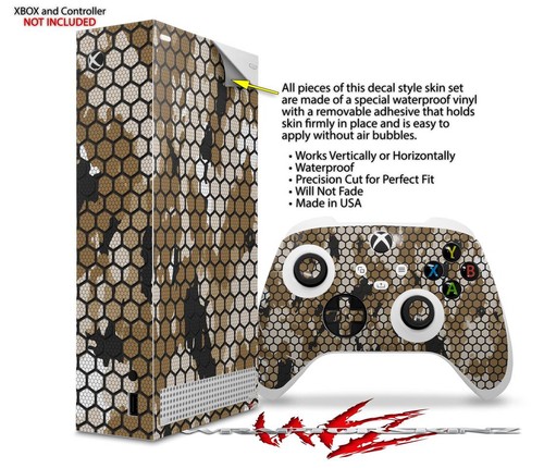 Skin Wrap for XBOX Series S Console Controller HEX Mesh Camo 01 Tan | eBay