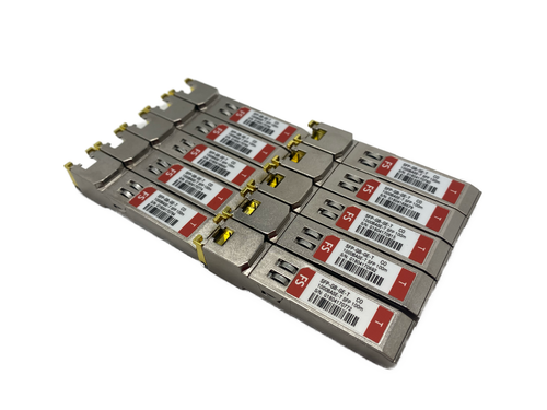 Lot of 10 SFP-GB-GE-T Fiberstore 10/100/1000Base-T SFP 100m Transceiver ...