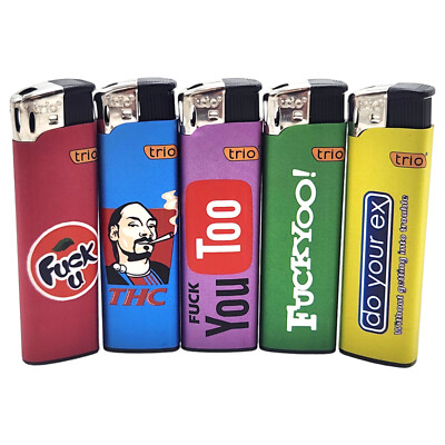 5 Pack Cigarette Lighter TRIO Variety Disposable Gas Lighters Pocket ...