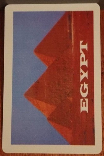 Single playing card Egypt pyramids original swap card collectable rare ...