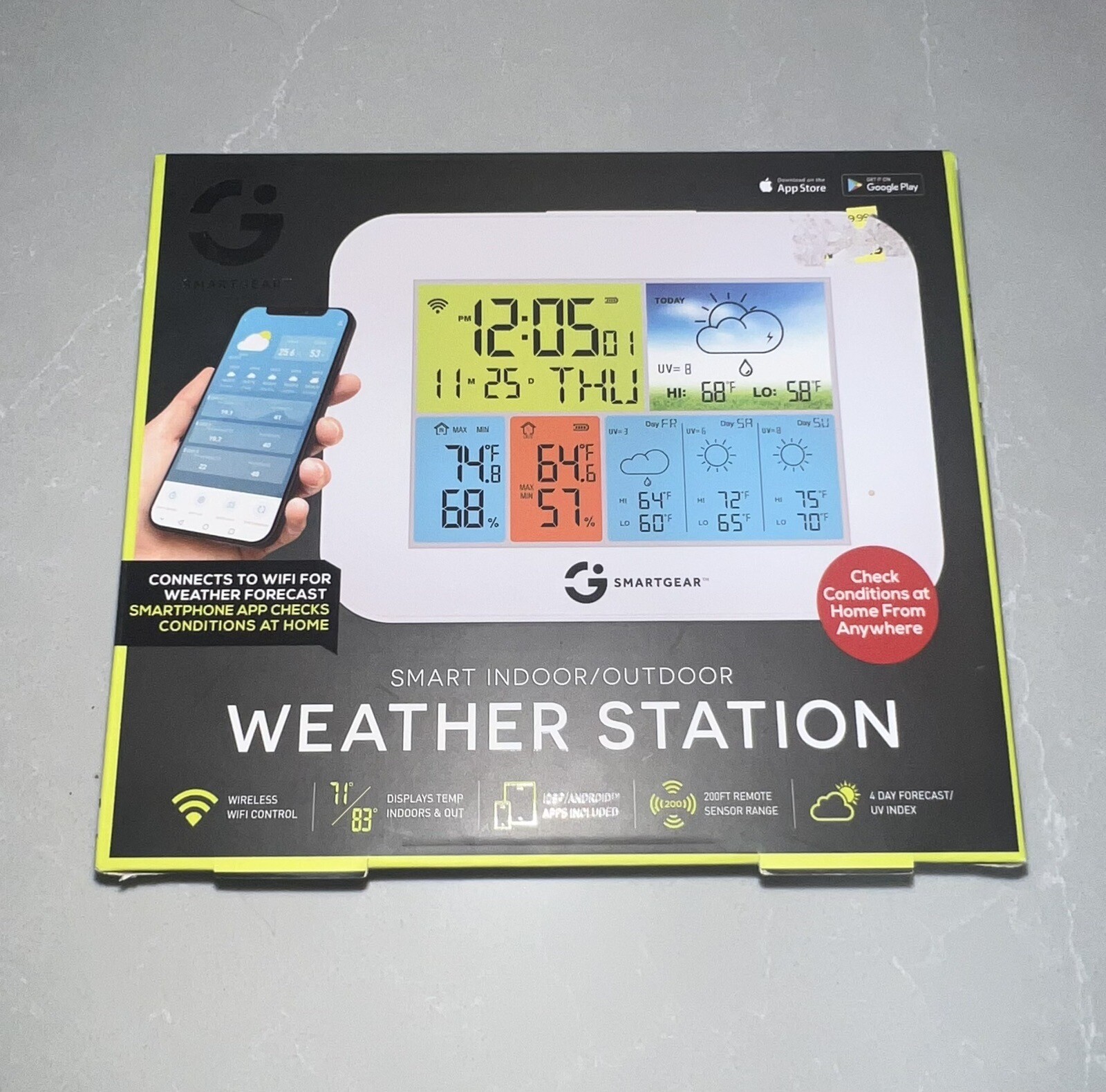 Smart Gear STG-6691-KB Wall Weather Station for sale online | eBay