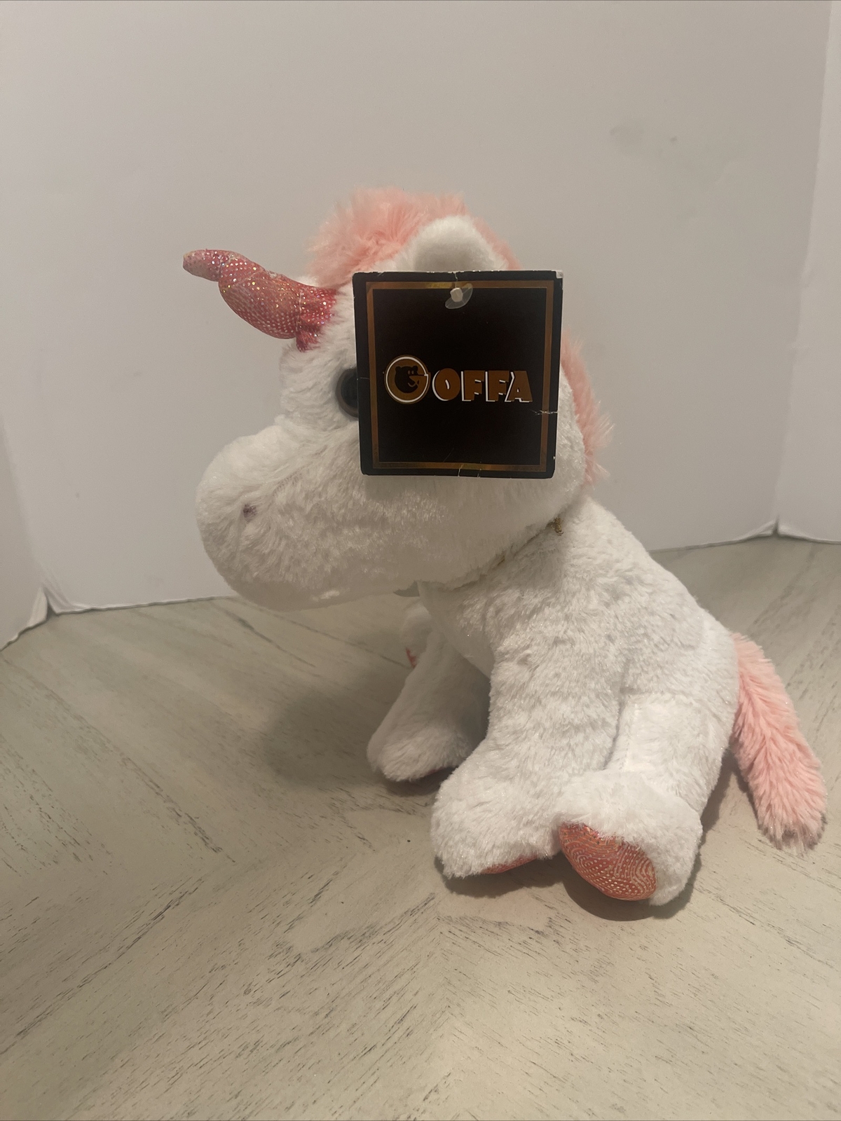 Goffa Unicorn Limited Collectible White Plush W Sparkly Stuffed Animal ...