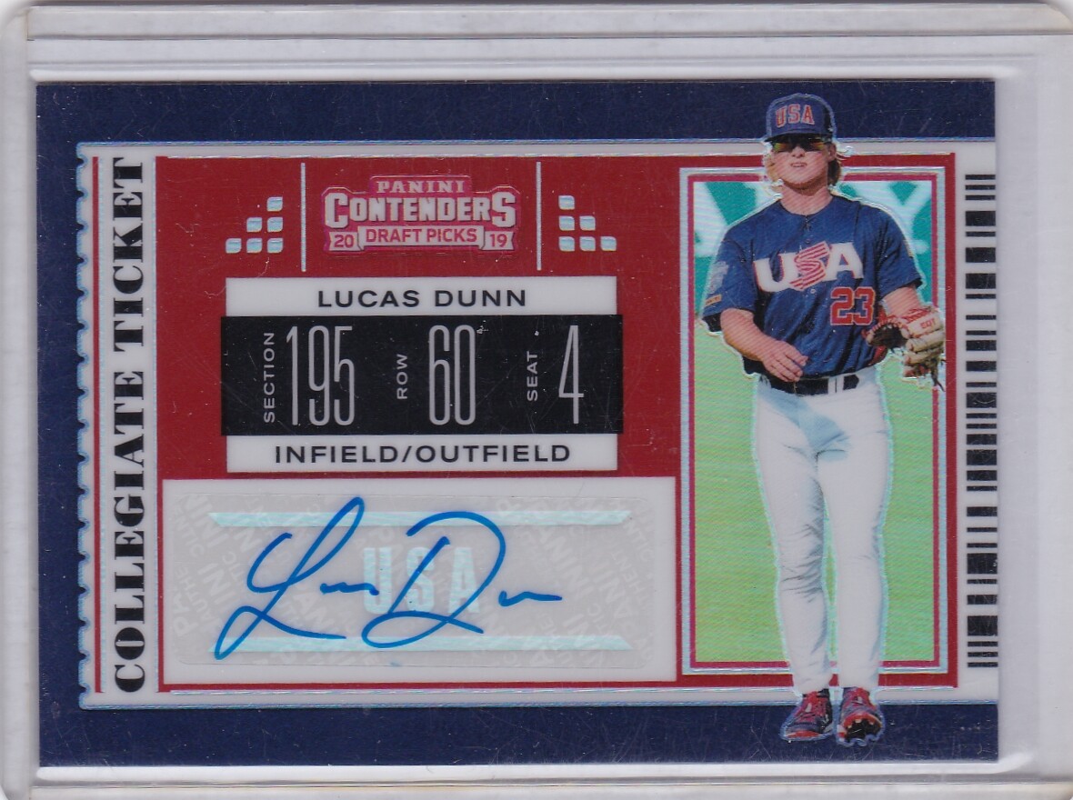 Lucas Dunn 2020 Panini Contenders Collegiate Ticket Auto USA-LD, 085/ ...