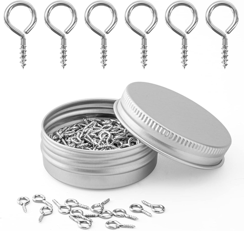 300PCS Eye Screws, Metal Screw Eye Pins Eyelet for DIY Jewelry Making ...