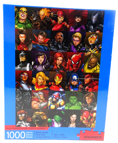 MARVEL Superheroes 1,000 Piece Jigsaw Puzzle 20" x 28" FACTORY SEALED ...