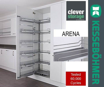 Kessebohmer Arena Tandem Pull Out Larder Chrome Soft Close - 500mm ...