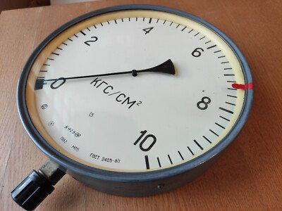 Vintage 10INCH Manometer Steampunk Industrial 1982 pressure gauge 10 ...