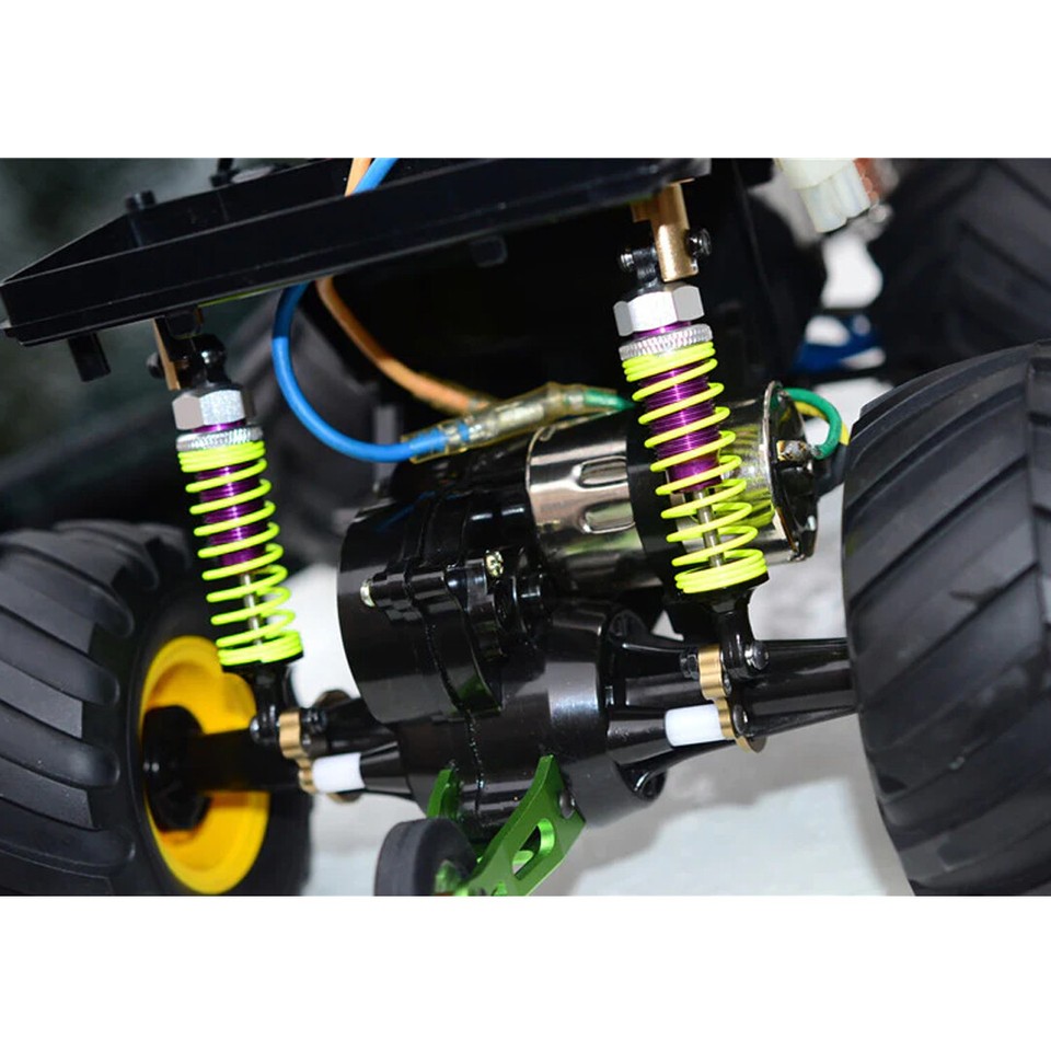 GPM Alum Rear Spring Shocks (75mm) & Protector Mount Grey for Tamiya ...