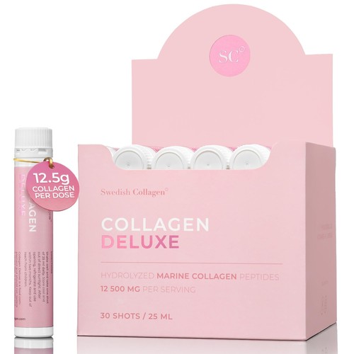 Swedish Collagen Deluxe | 12500 mg Hydrolyzed Marine Collagen Liquid ...