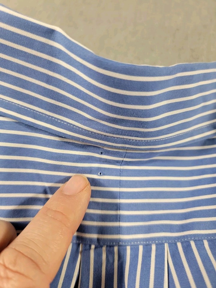 Ralph Lauren Mens Custom Fit Cotton Sz XL Blue, white stripe Long ...
