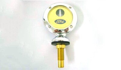 Junior MotoMeter w/ FORD Logo Chrome Brass Rim NEW Boyce Moto Meter ...