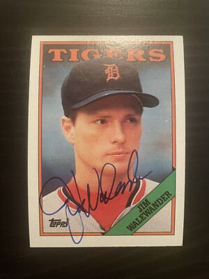 1988 Topps #106 Jim Walewander Detroit Tigers Signed Card Autographed ...