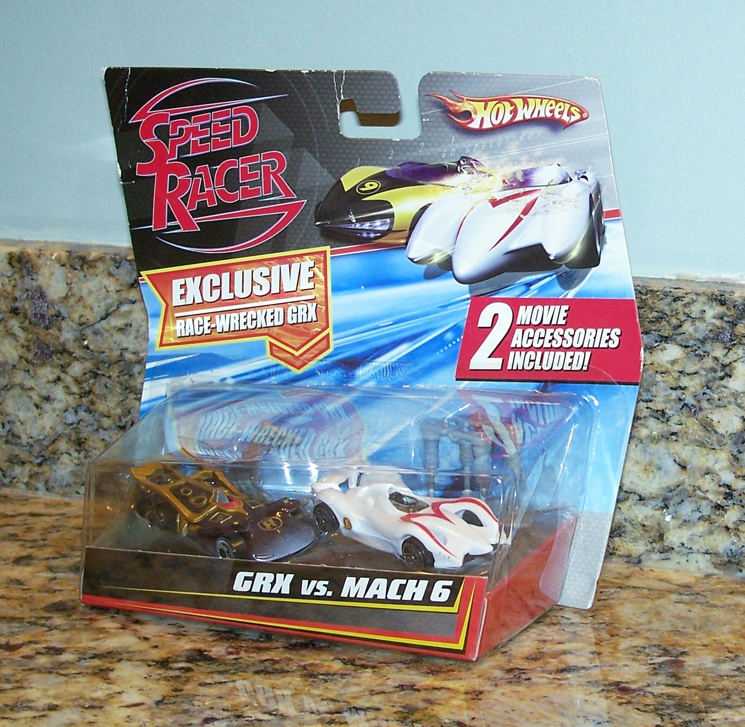 Hot Wheels Speed Racer Race Wrecked GRX Vs. Mach 6 Movie Model Diecast ...